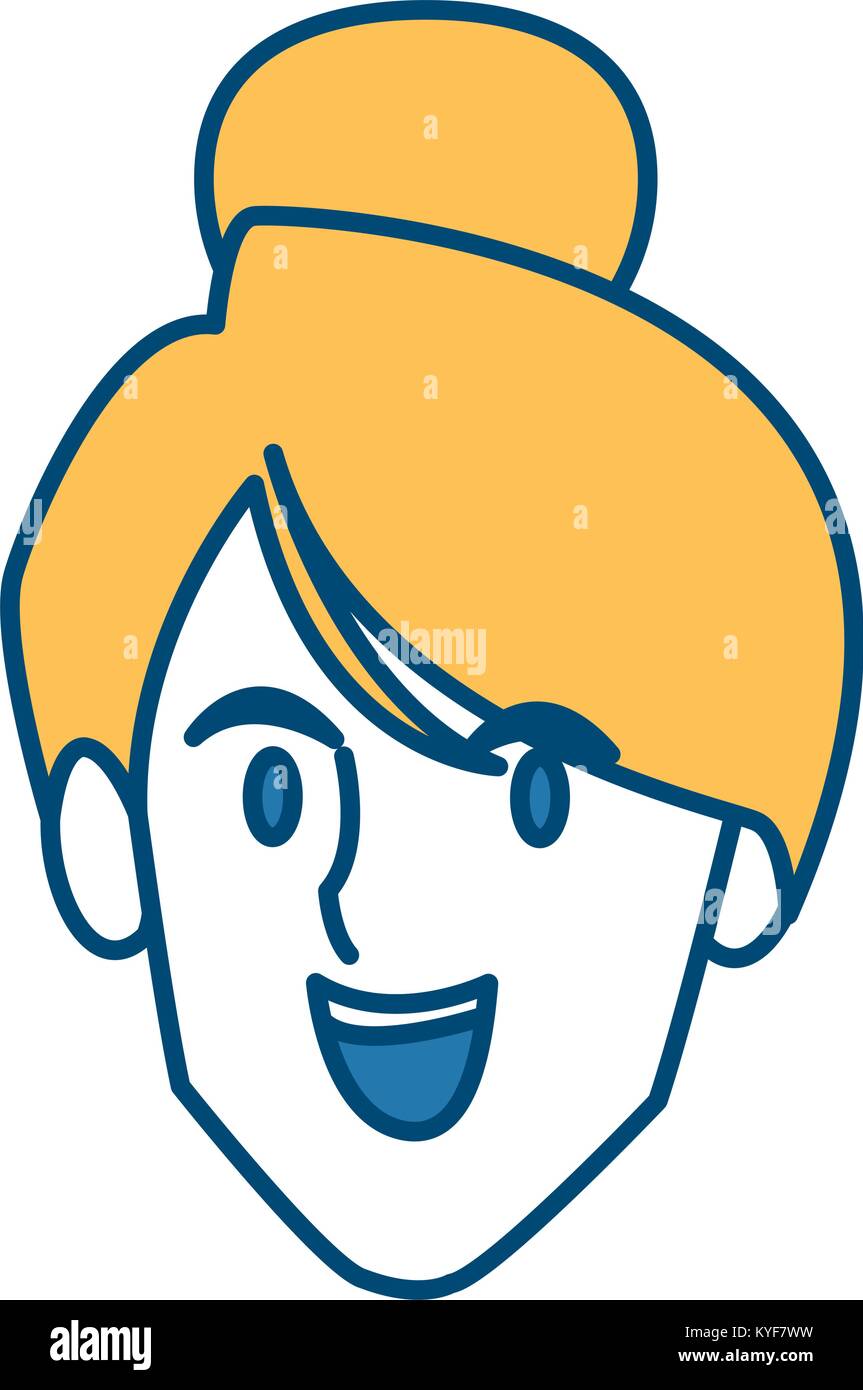 Woman face smiling cartoon Stock Vector Image & Art - Alamy