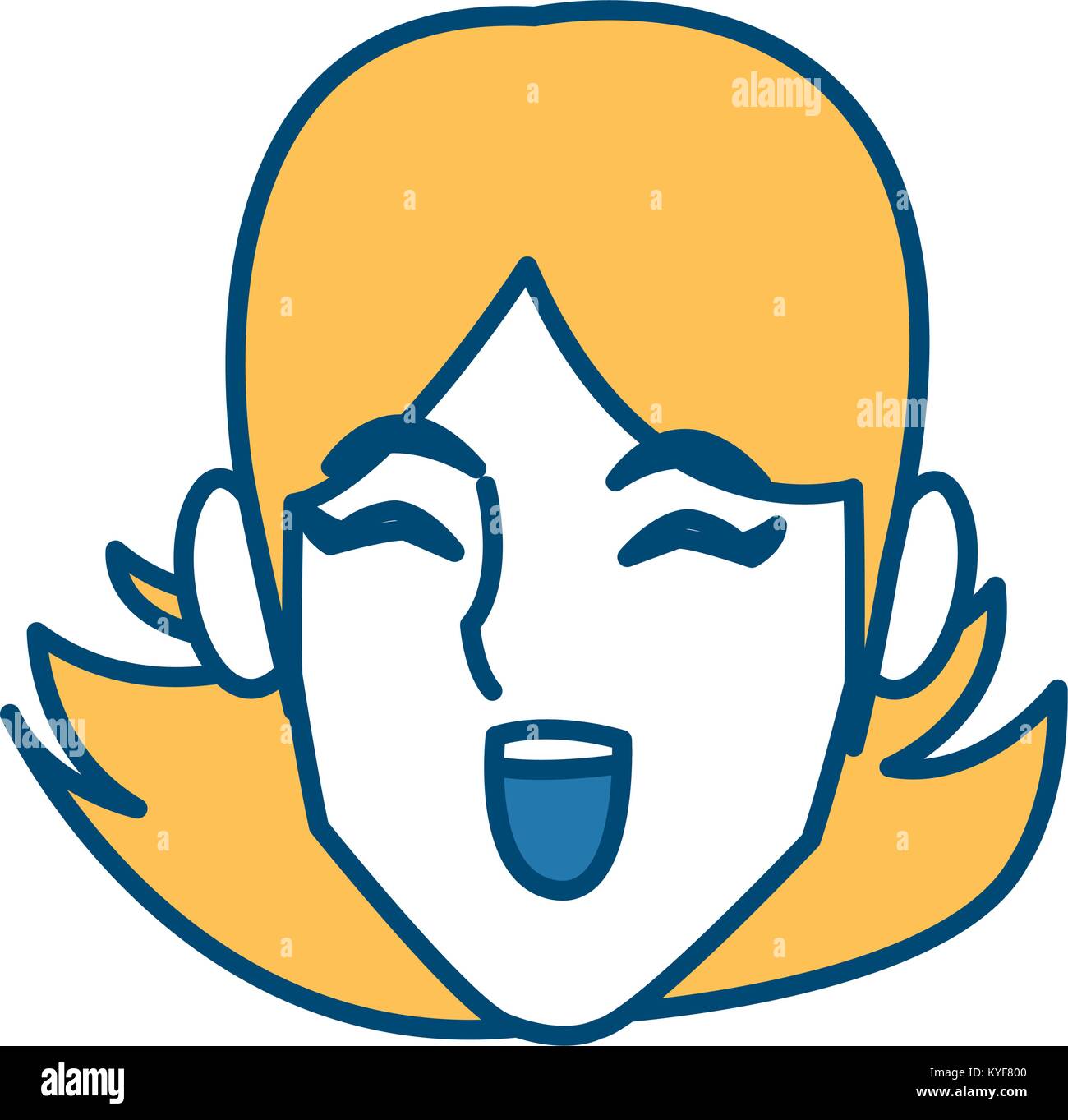Woman face smiling cartoon Stock Vector Image & Art - Alamy
