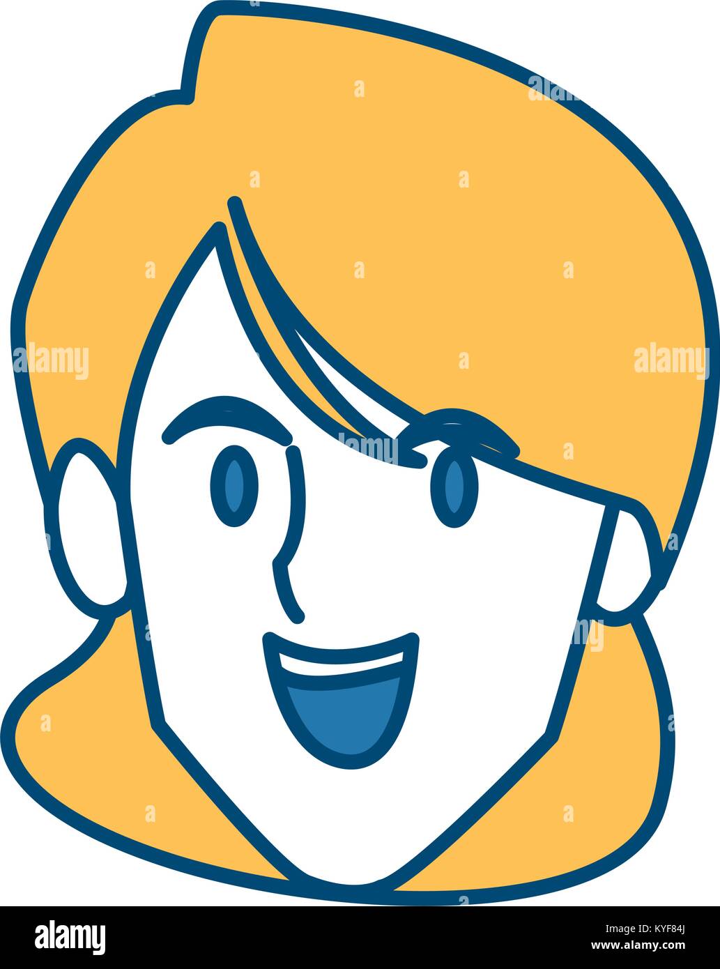 Woman face smiling cartoon Stock Vector Image & Art - Alamy