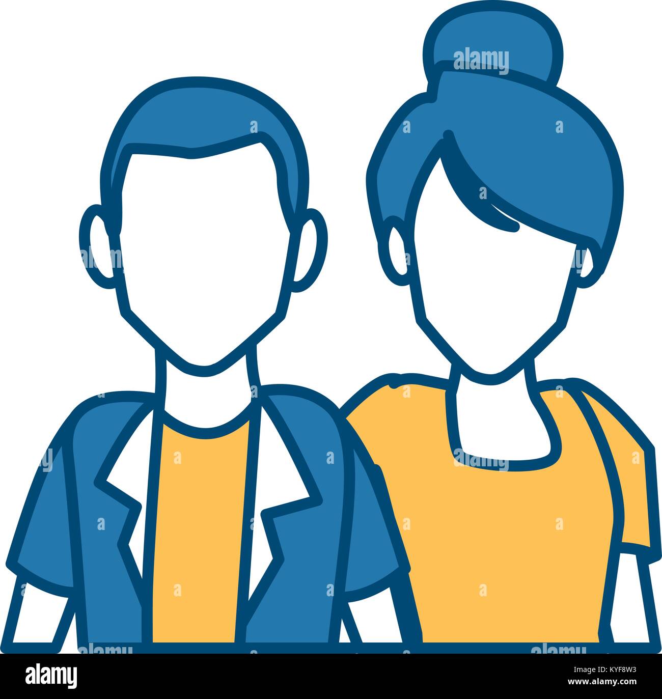 Couple of friends cartoon Stock Vector Image & Art - Alamy