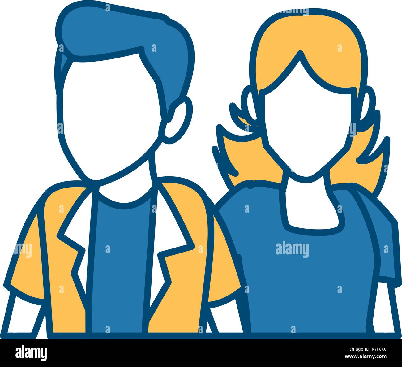 Couple of friends cartoon Stock Vector Image & Art - Alamy