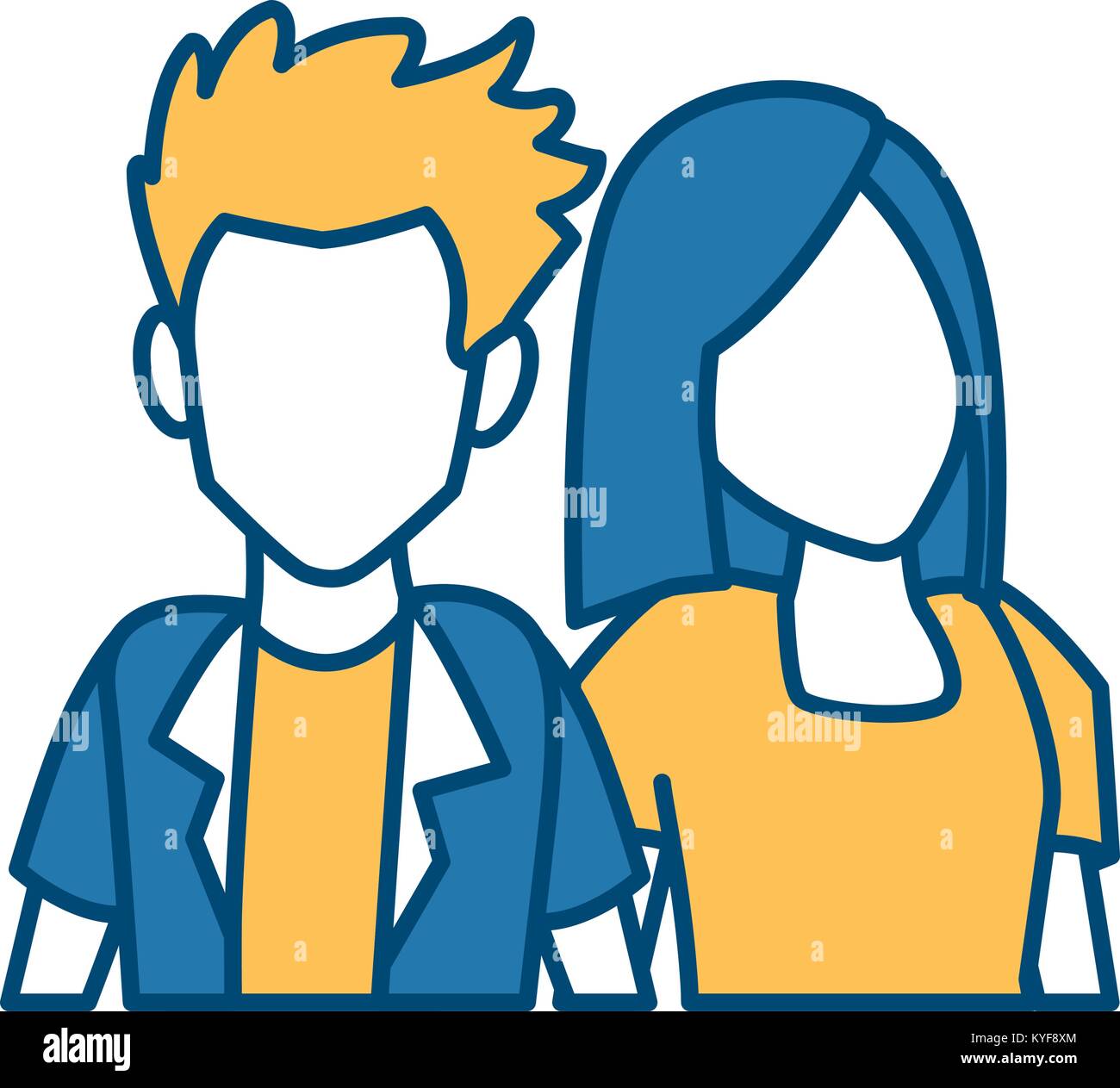 Couple of friends cartoon Stock Vector Image & Art - Alamy