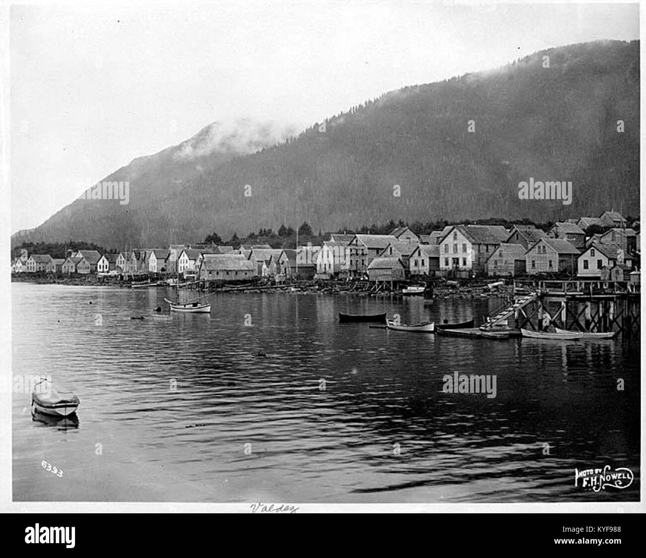 Valdez from the water, ca 1904 (NOWELL 216 Stock Photo - Alamy