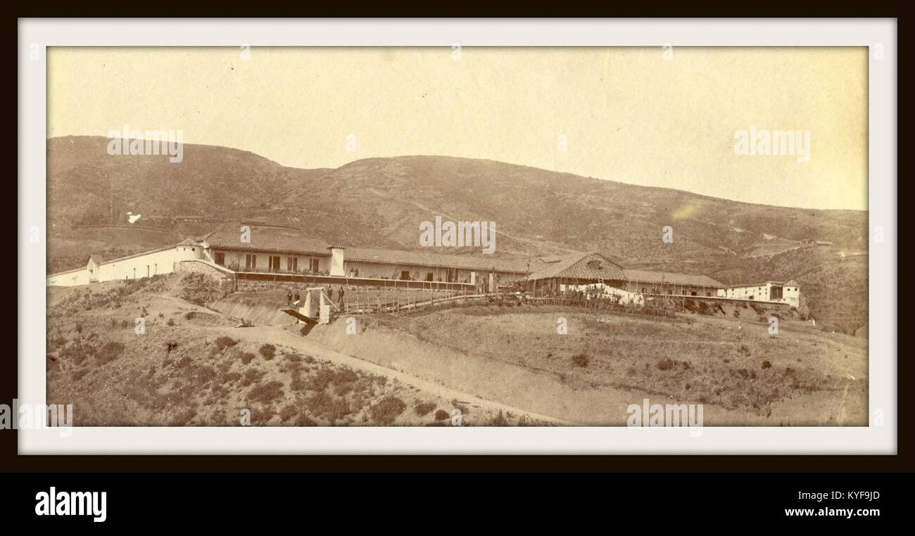 This 1863 image shows the city prison in Valparaíso, Chile, offering a ...