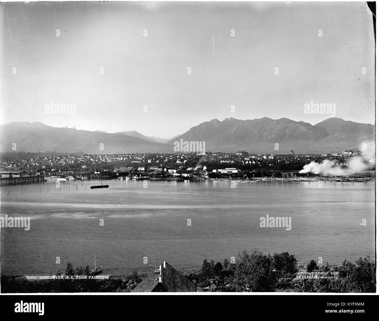 Vancouver in 1904 is depicted from Fairview, showcasing early urban ...