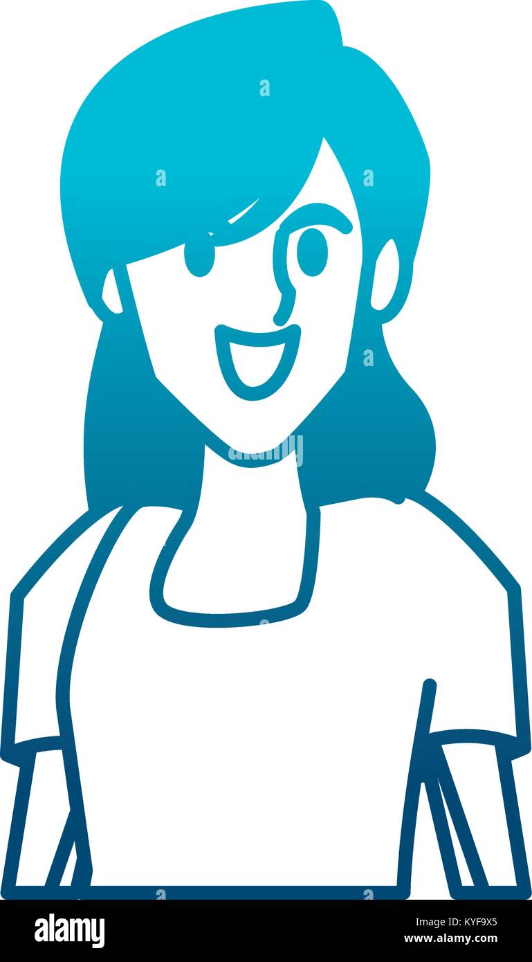 Woman profile smiling cartoon Stock Vector Image & Art - Alamy