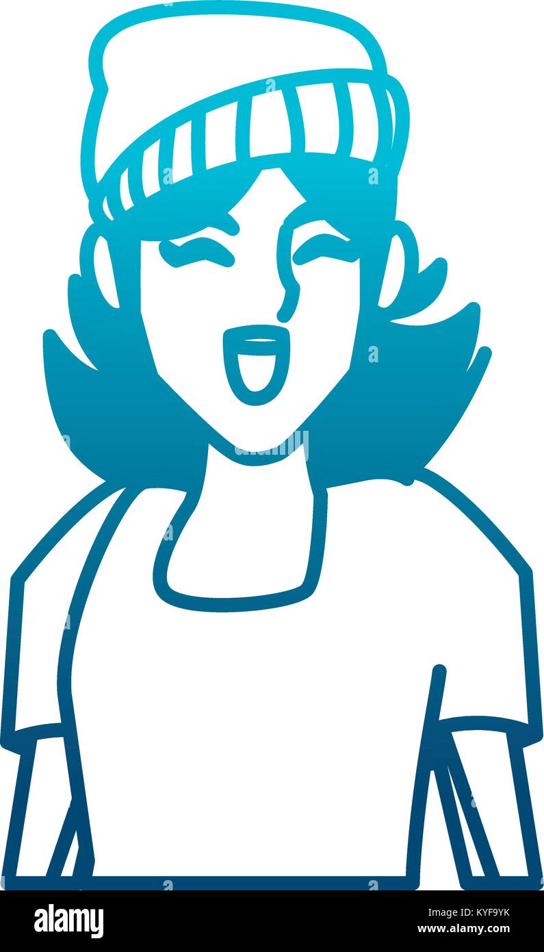 Woman profile smiling cartoon Stock Vector Image & Art - Alamy