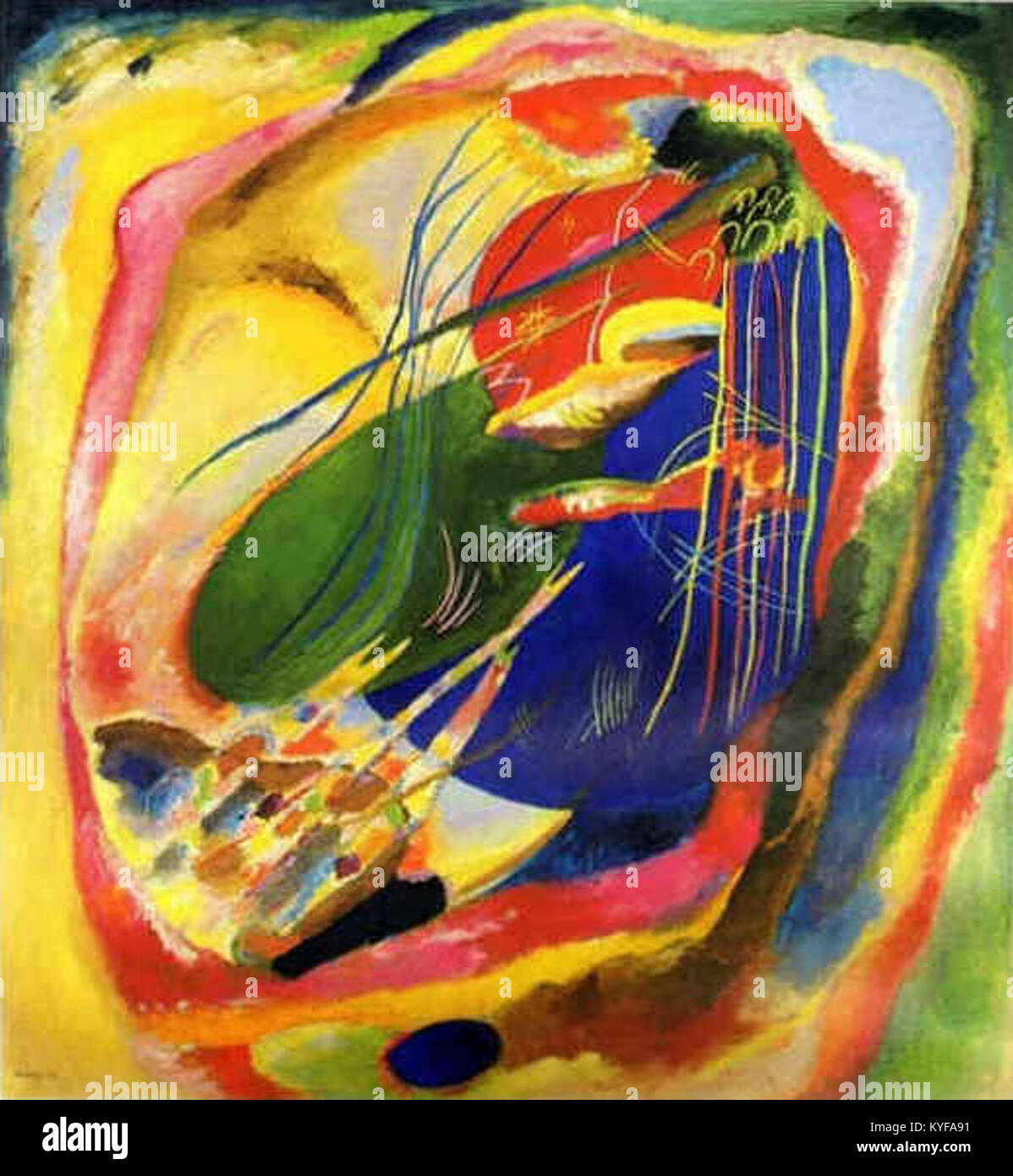 Vassily Kandinsky’s 1914 abstract painting 'Painting with Three Spots ...