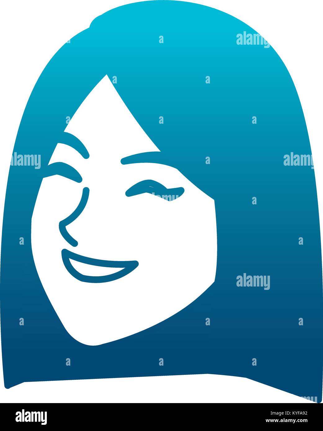 Woman face smiling cartoon Stock Vector Image & Art - Alamy