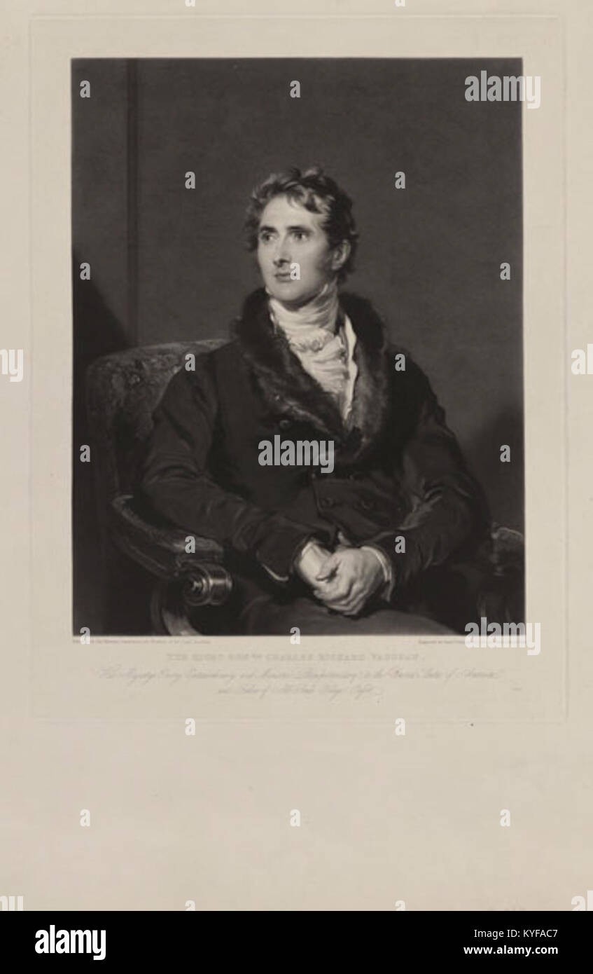 A portrait of Vaughan by Samuel Cousins, a renowned 19th-century ...