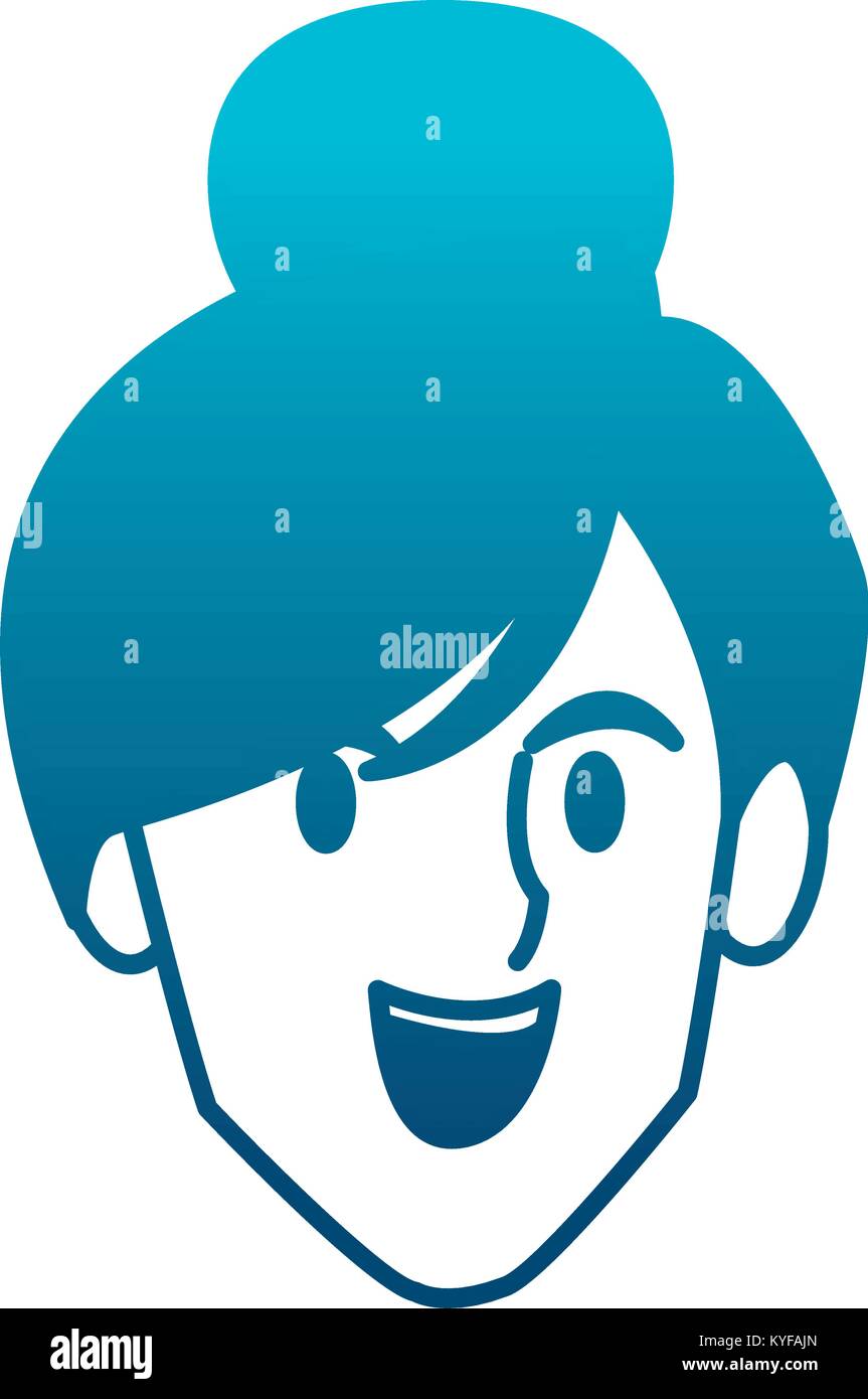 Woman face smiling cartoon Stock Vector Image & Art - Alamy