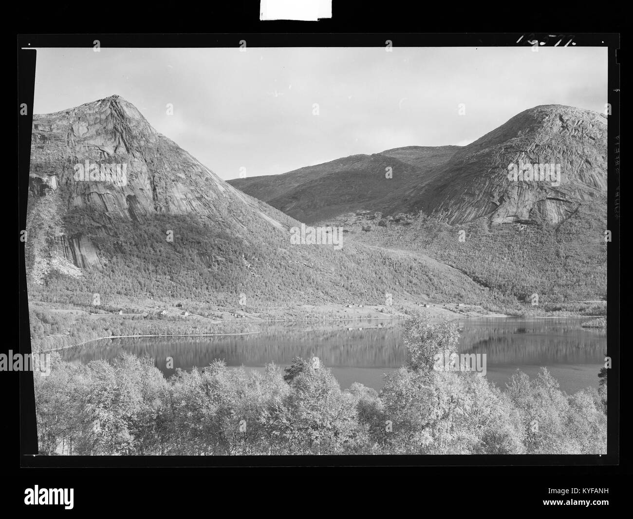 This image shows a scenic view of Ved Fors in Efjord, a location in ...