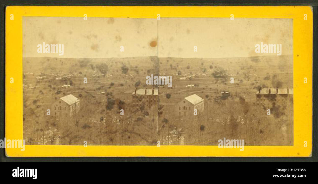 View of Amherst College from tower, by Lovell, J. L. (John Lyman), 1825 ...