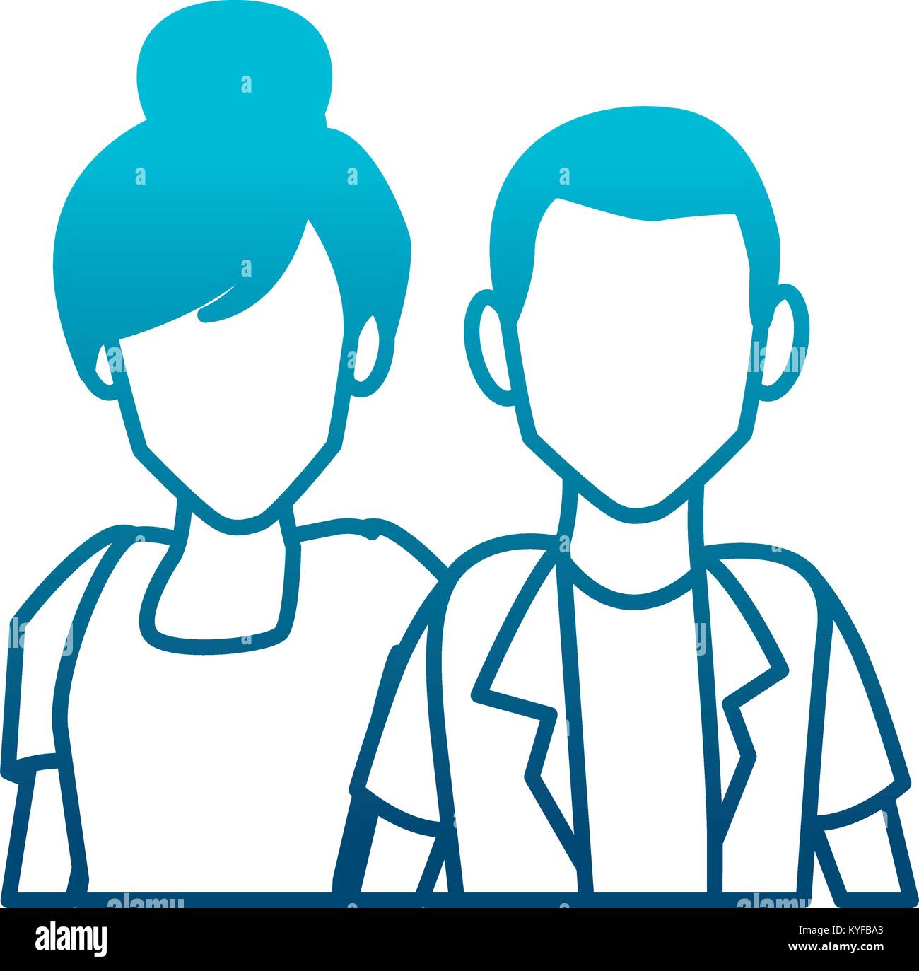 Couple of friends cartoon Stock Vector Image & Art - Alamy