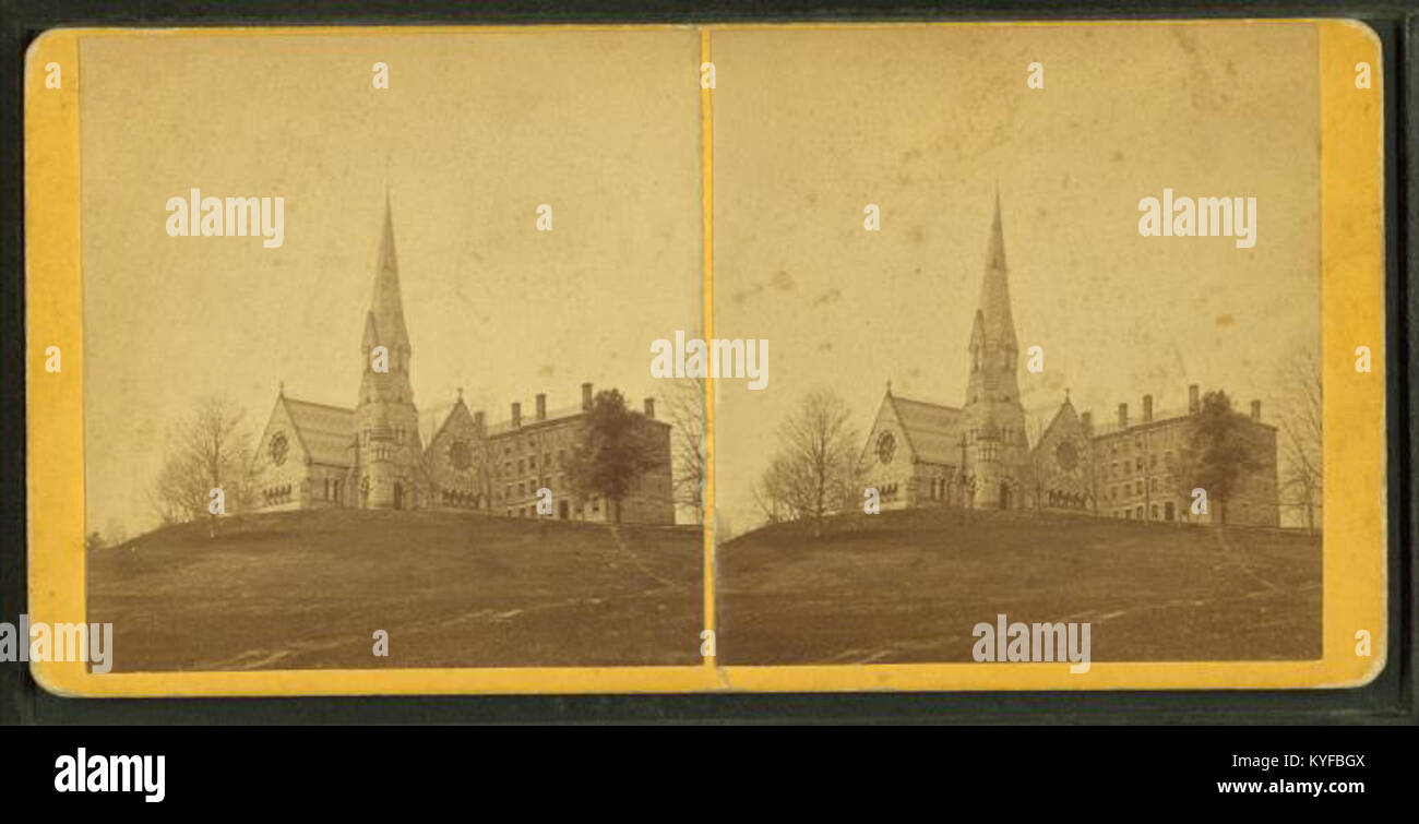 View of new chapel, by Lovell, J. L. (John Lyman), 1825-1903 Stock ...