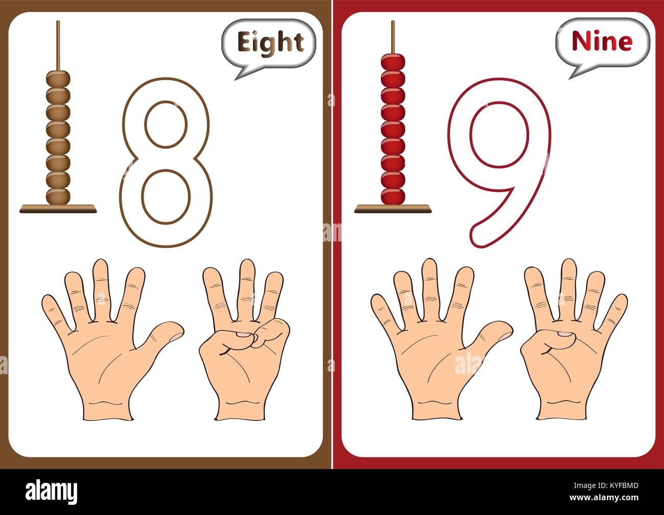 Fingers Numbers 1 10
