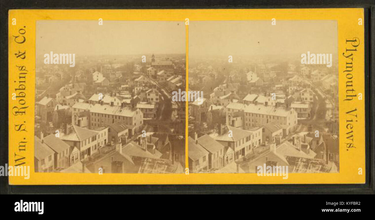 View of town, looking south from Burial Hill, by William S. Robbins ...