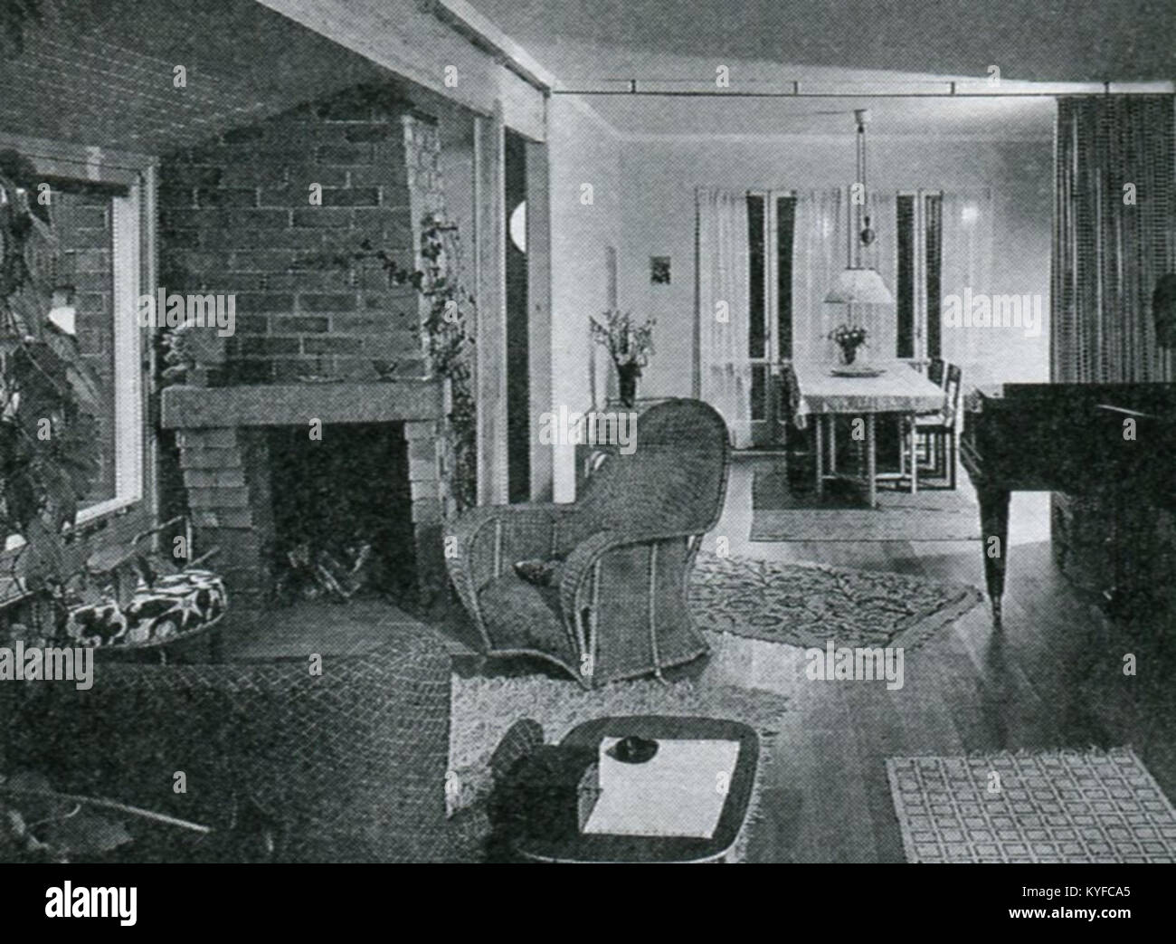 Villa Markelius Kevinge interiör Stock Photo - Alamy