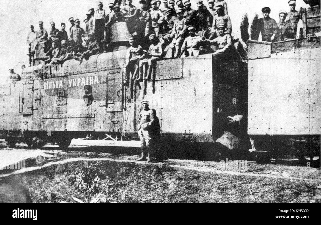 This image features the armoured train ‘Vilna Ukraina’ (Free Ukraine ...