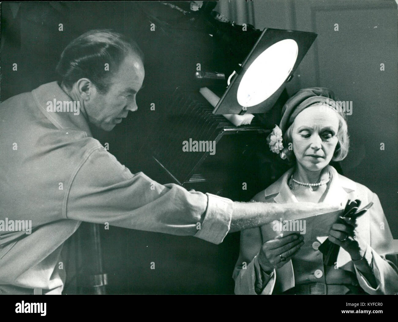 This vintage photograph features Inga Tidblad, a Swedish actress ...