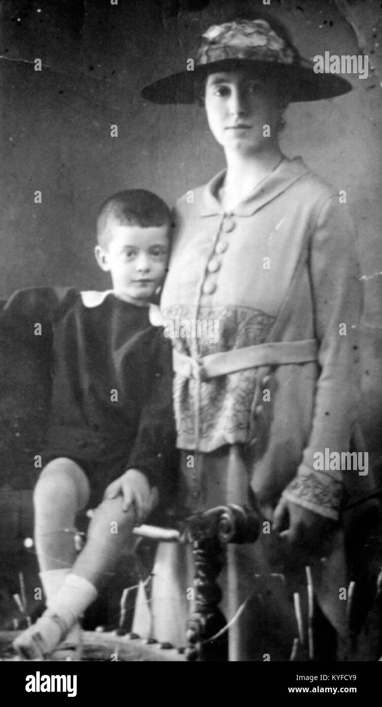 A historical portrait of Virginia and her son Alfonso Xesús, taken ...