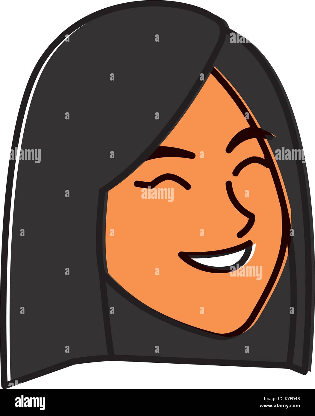 Woman face smiling cartoon Stock Vector Image & Art - Alamy
