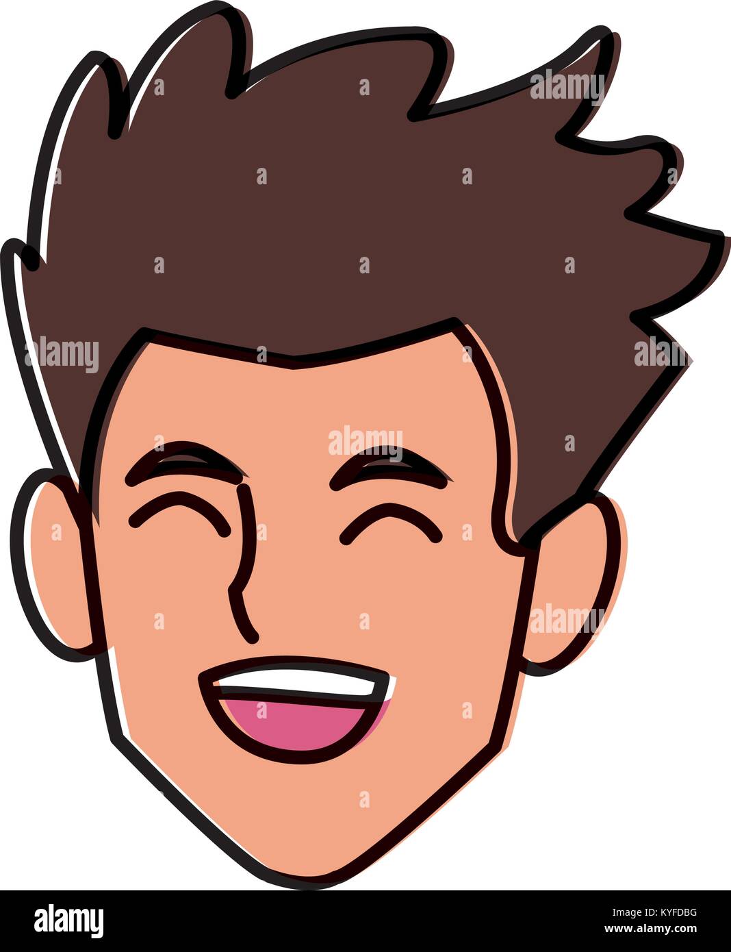 Man face smiling cartoon Stock Vector Image & Art - Alamy