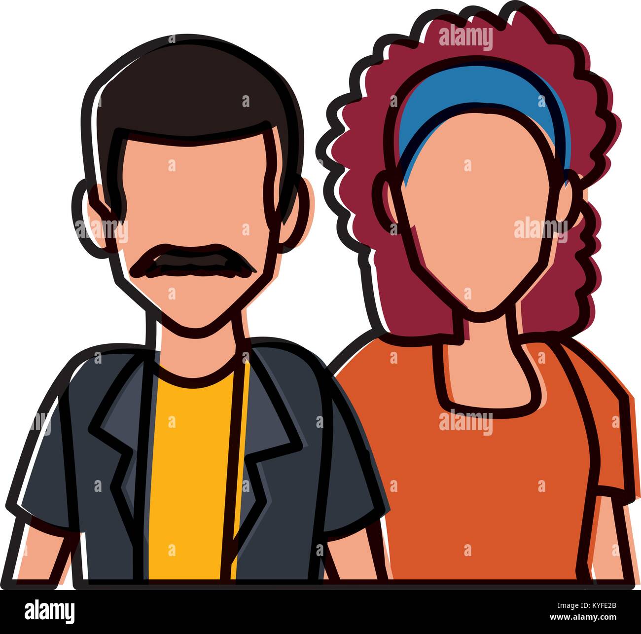 Couple of friends cartoon Stock Vector Image & Art - Alamy