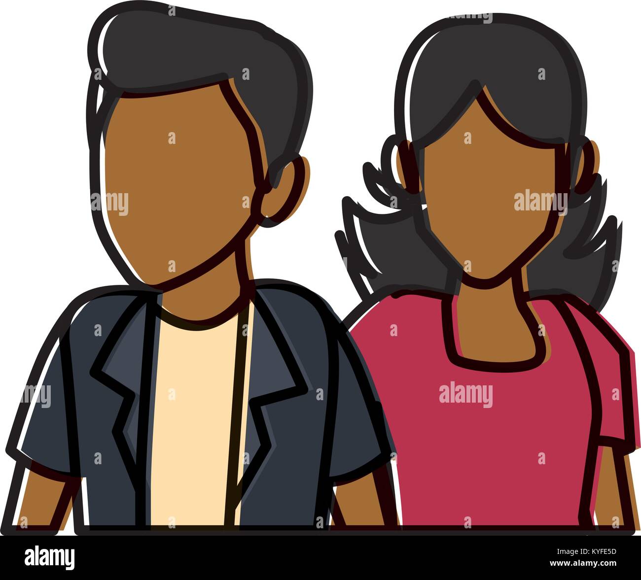 Couple of friends cartoon Stock Vector Image & Art - Alamy