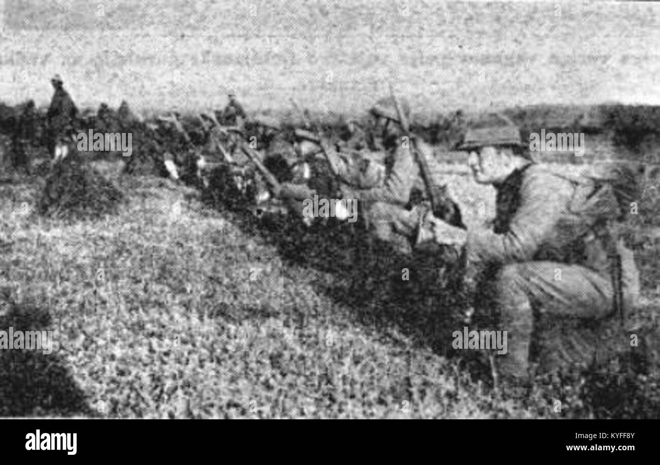 The photograph depicts military exercises of the Yugoslav Royal Army ...