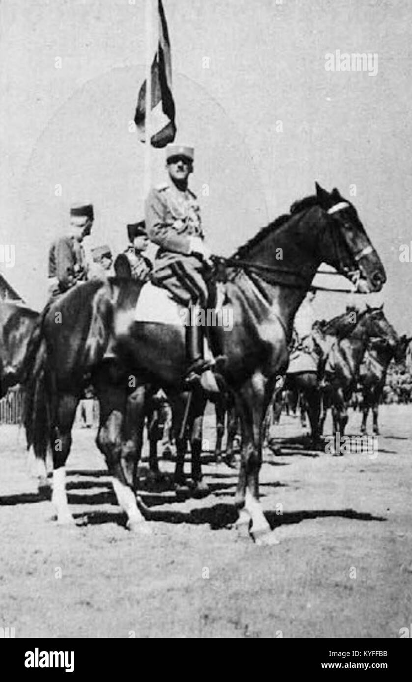 This image depicts a military parade of the Royal Yugoslav Army in ...