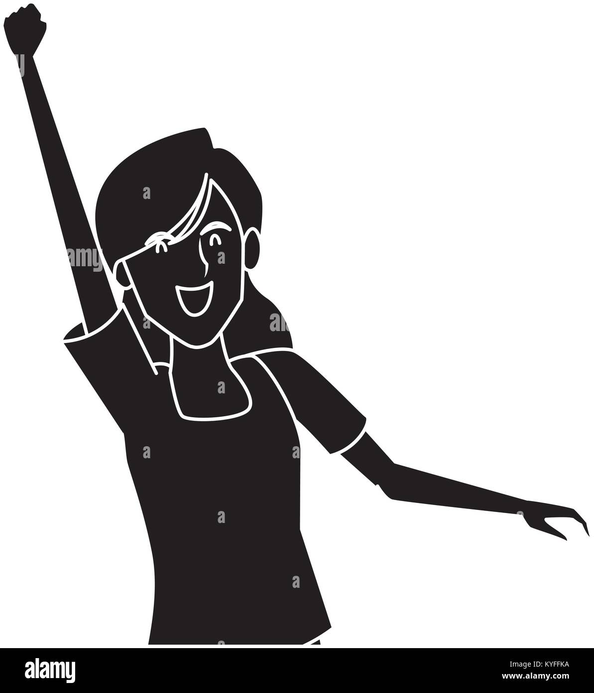 Woman happy cartoon Stock Vector Image & Art - Alamy