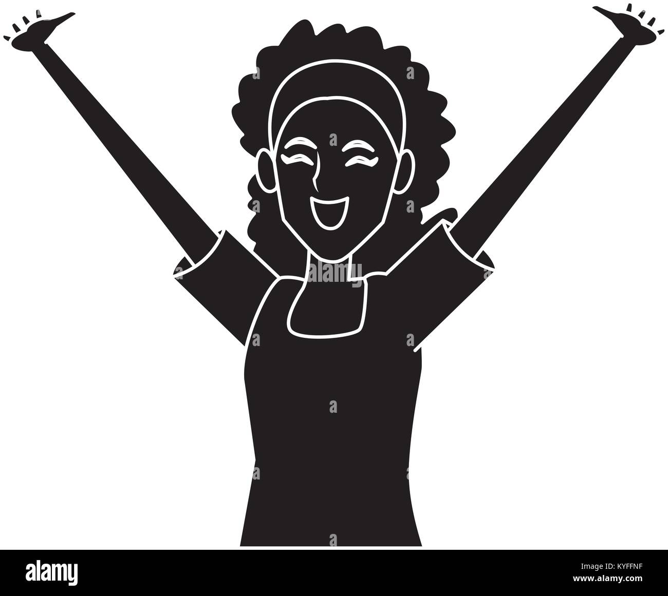 Woman happy cartoon Stock Vector Image & Art - Alamy