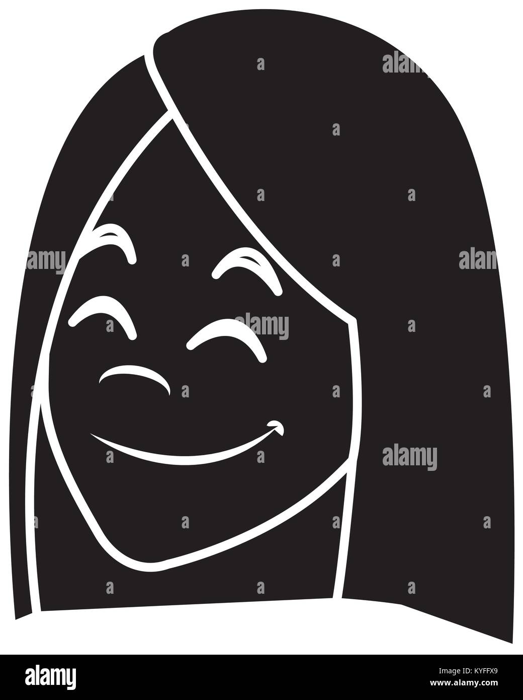 Woman face smiling cartoon Stock Vector Image & Art - Alamy