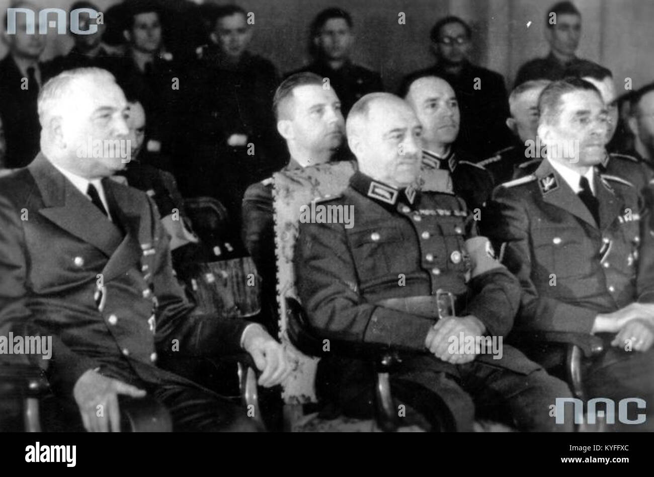 This photograph depicts German political figures Von Neurath, Hierl ...