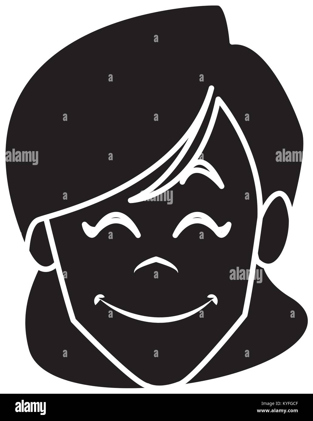 Woman face smiling cartoon Stock Vector Image & Art - Alamy