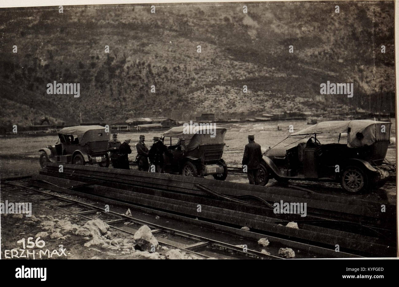 View before the War Bridge over the Mat River in Albania, depicting the ...