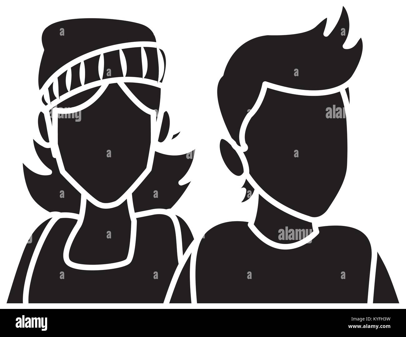 Couple of friends cartoon Stock Vector Image & Art - Alamy