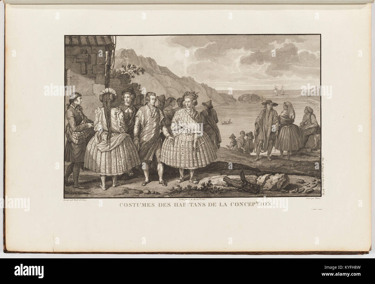 A page from the voyage of La Pérouse, documenting his journey around ...