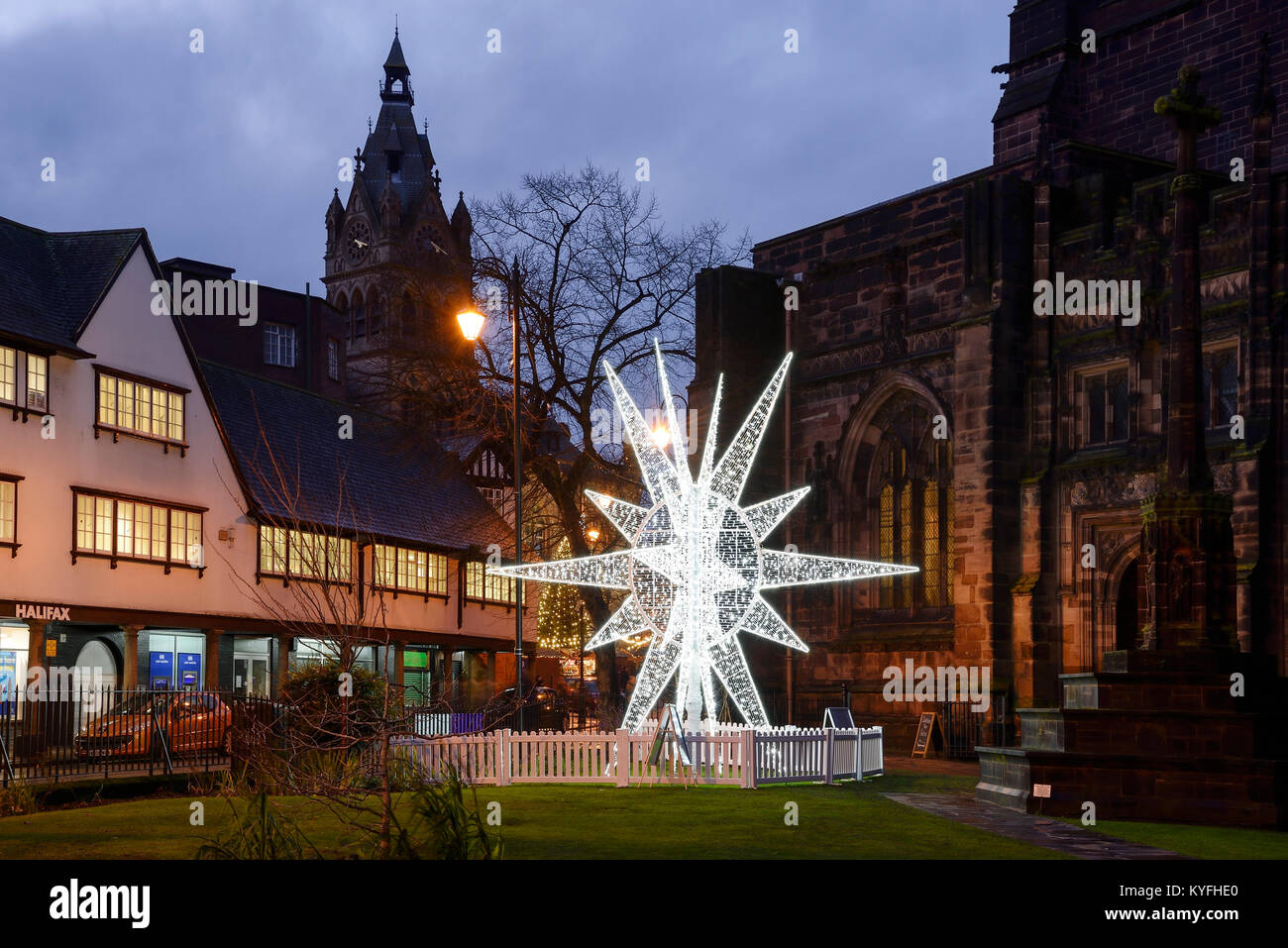 Chester town centre christmas lights hi-res stock photography and ...