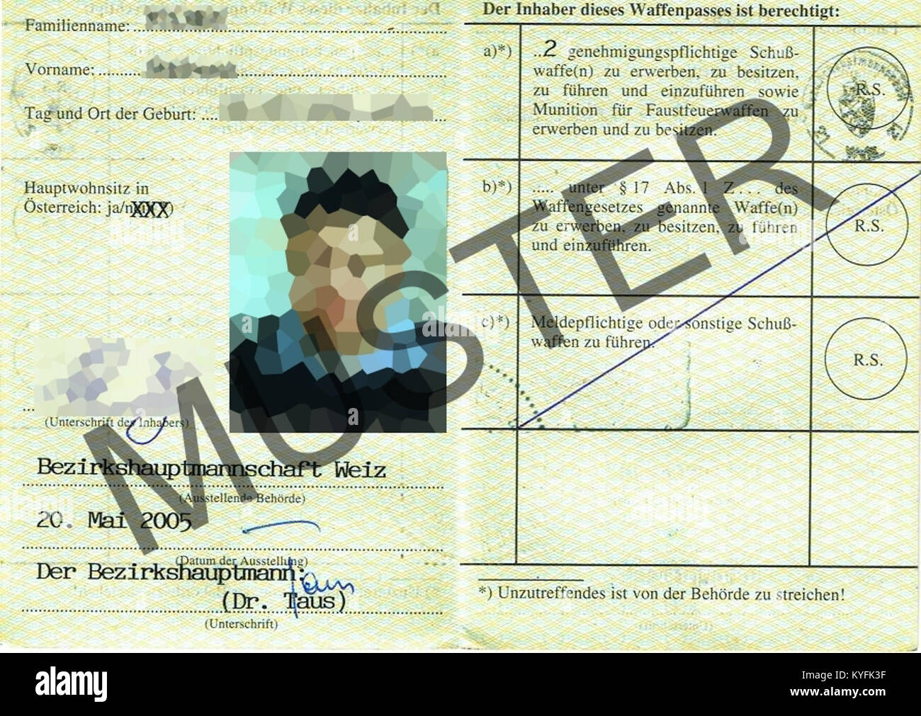 Waffenpass hi-res stock photography and images - Alamy