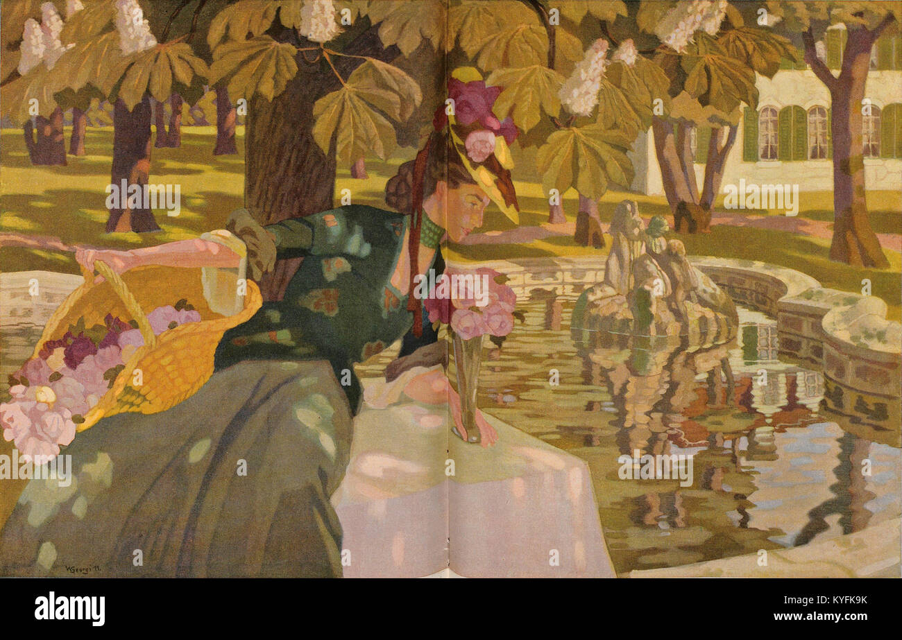 This image from 1913 is a representation of Walter Georgi's painting ...