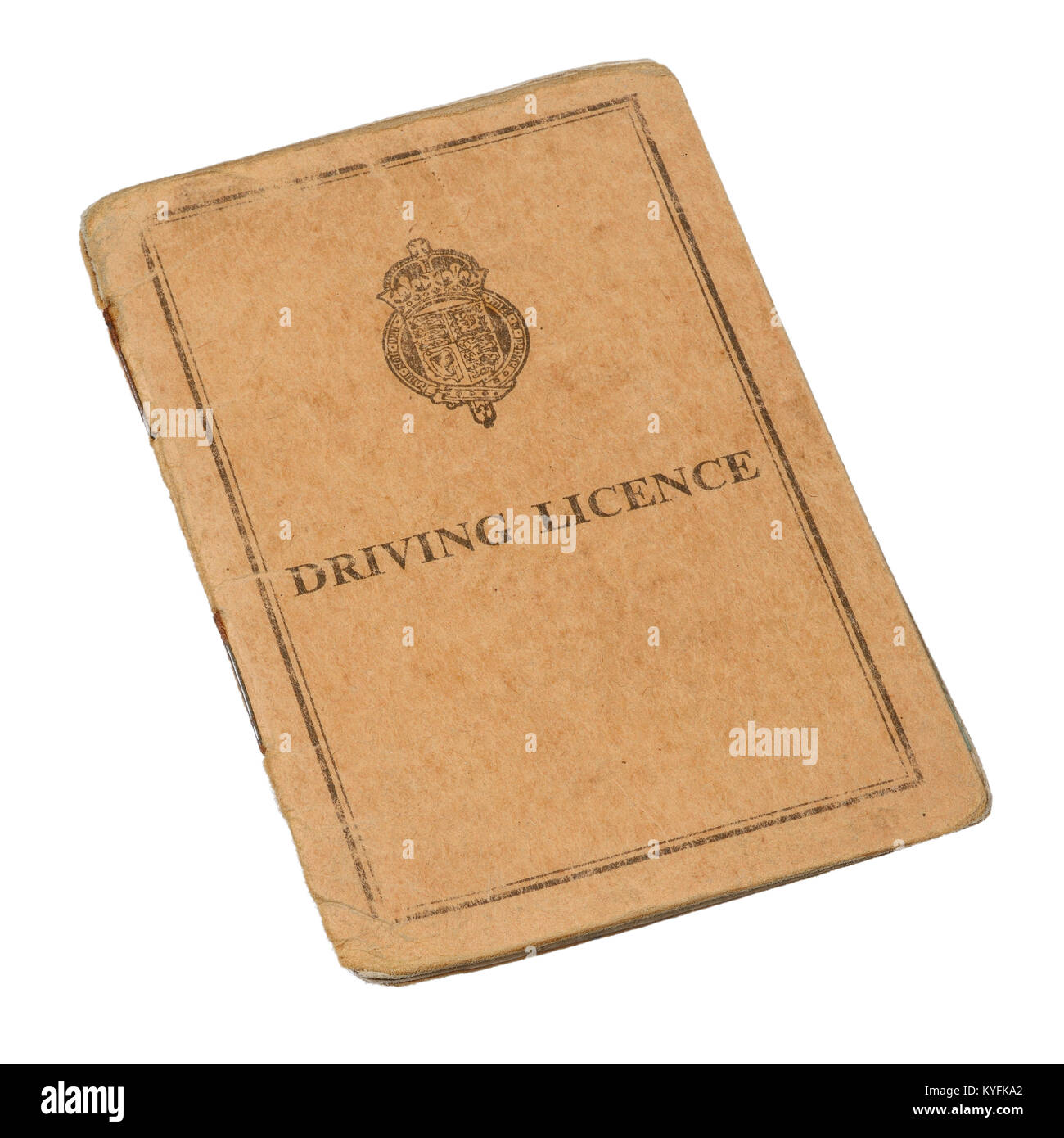 UK Driving Licence document from the 1950's Stock Photo - Alamy