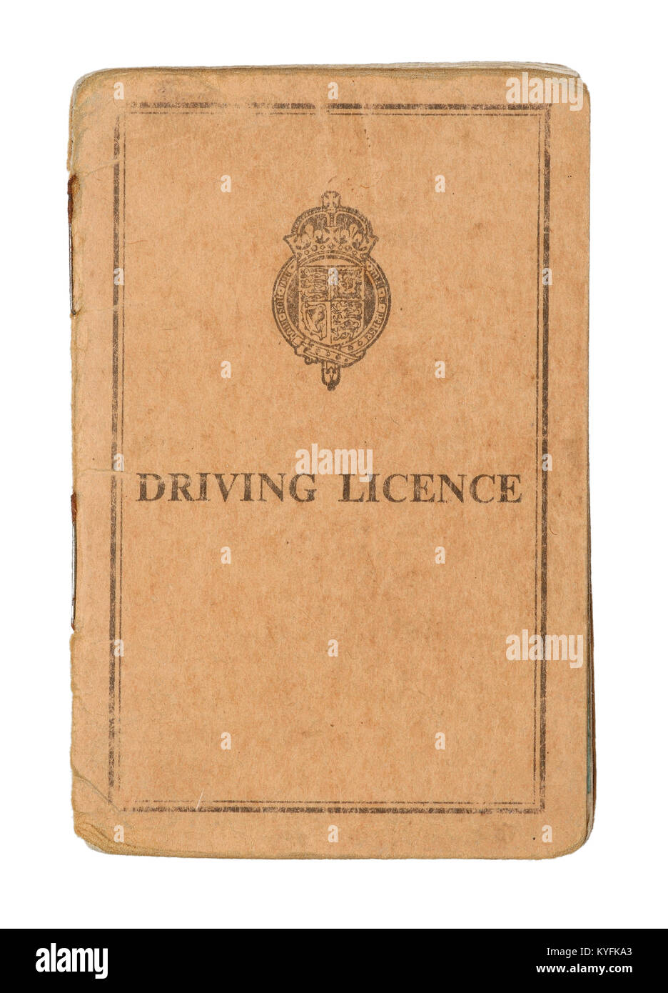 UK Driving Licence document from the 1950's Stock Photo - Alamy