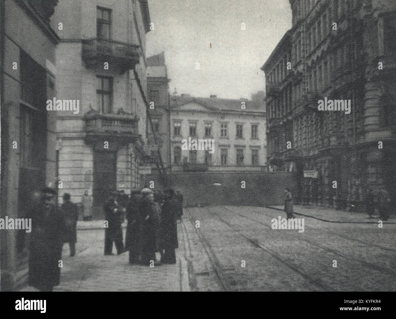 The Warsaw Ghetto wall, located along Świętokrzyska Street, was part of ...