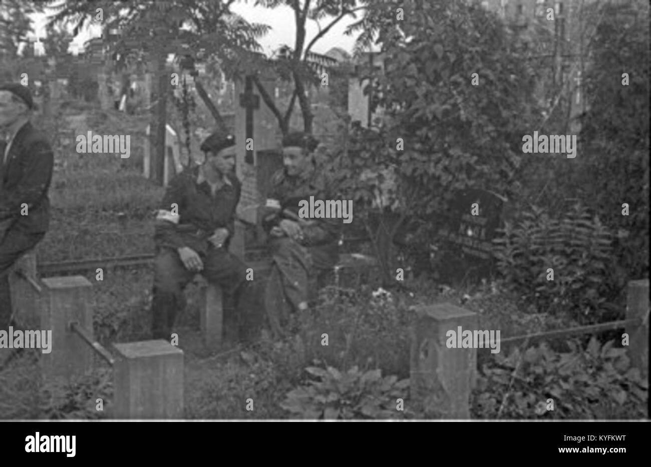 Photograph by Bałuk documenting the Warsaw Uprising, showing urban ...