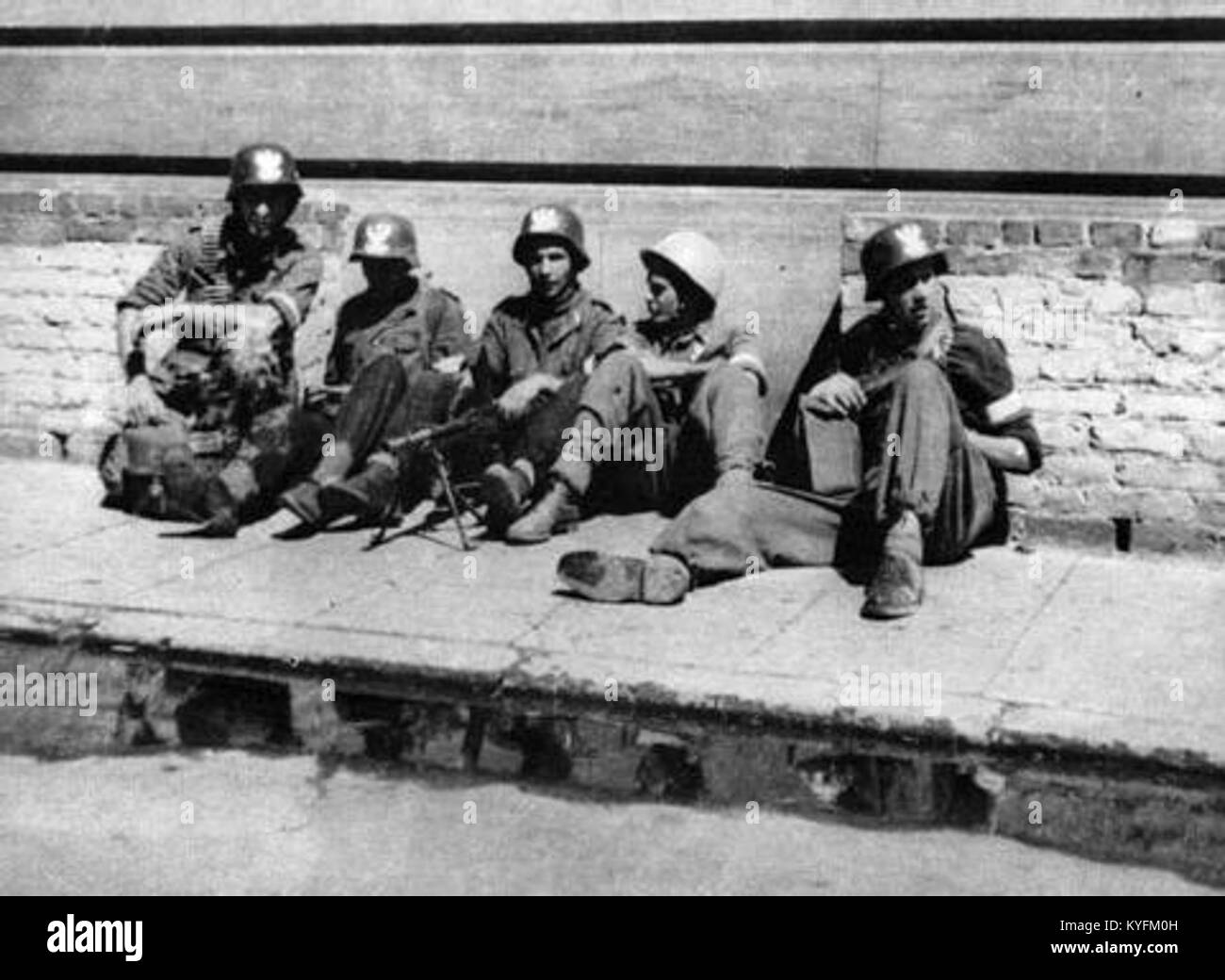 Photograph depicting the Warsaw Uprising, a major World War II ...