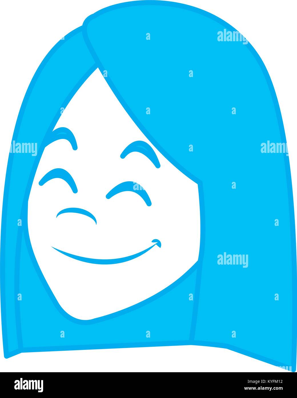 Woman face smiling cartoon Stock Vector Image & Art - Alamy