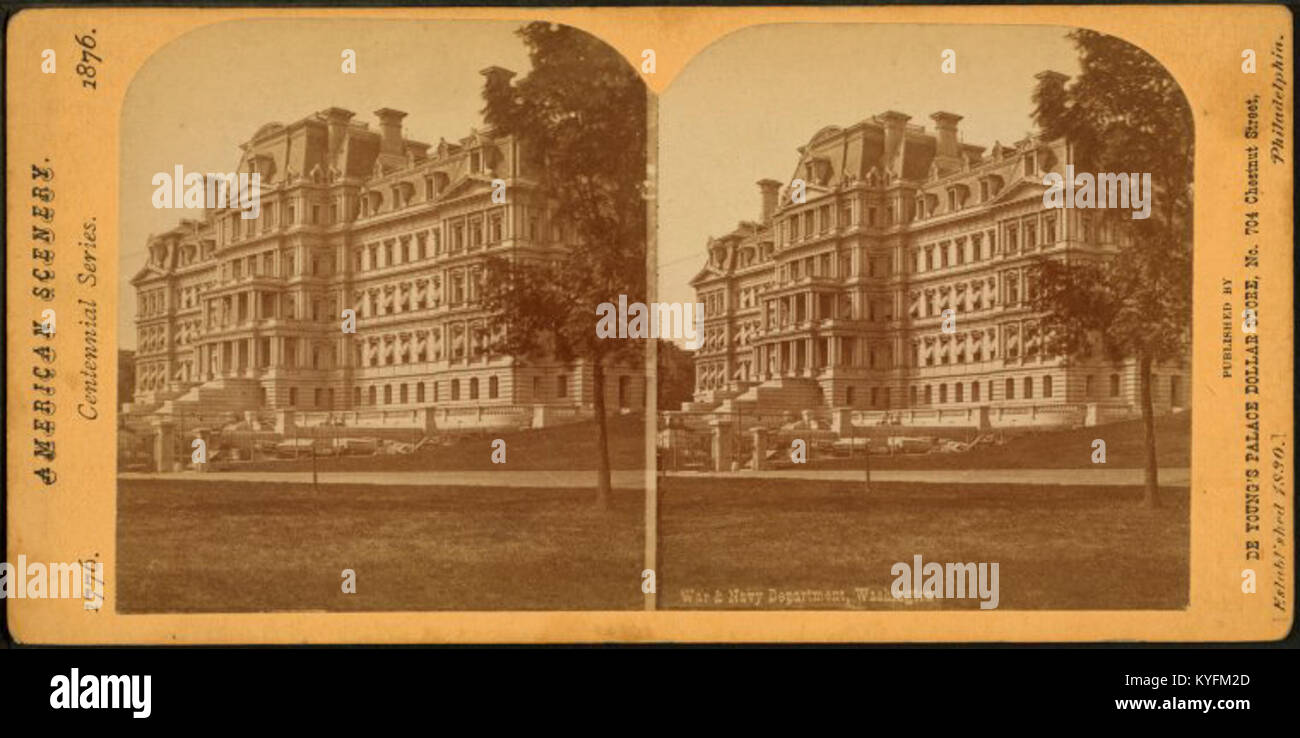 Stereoscopic view of the U.S. War and Navy Department building in ...