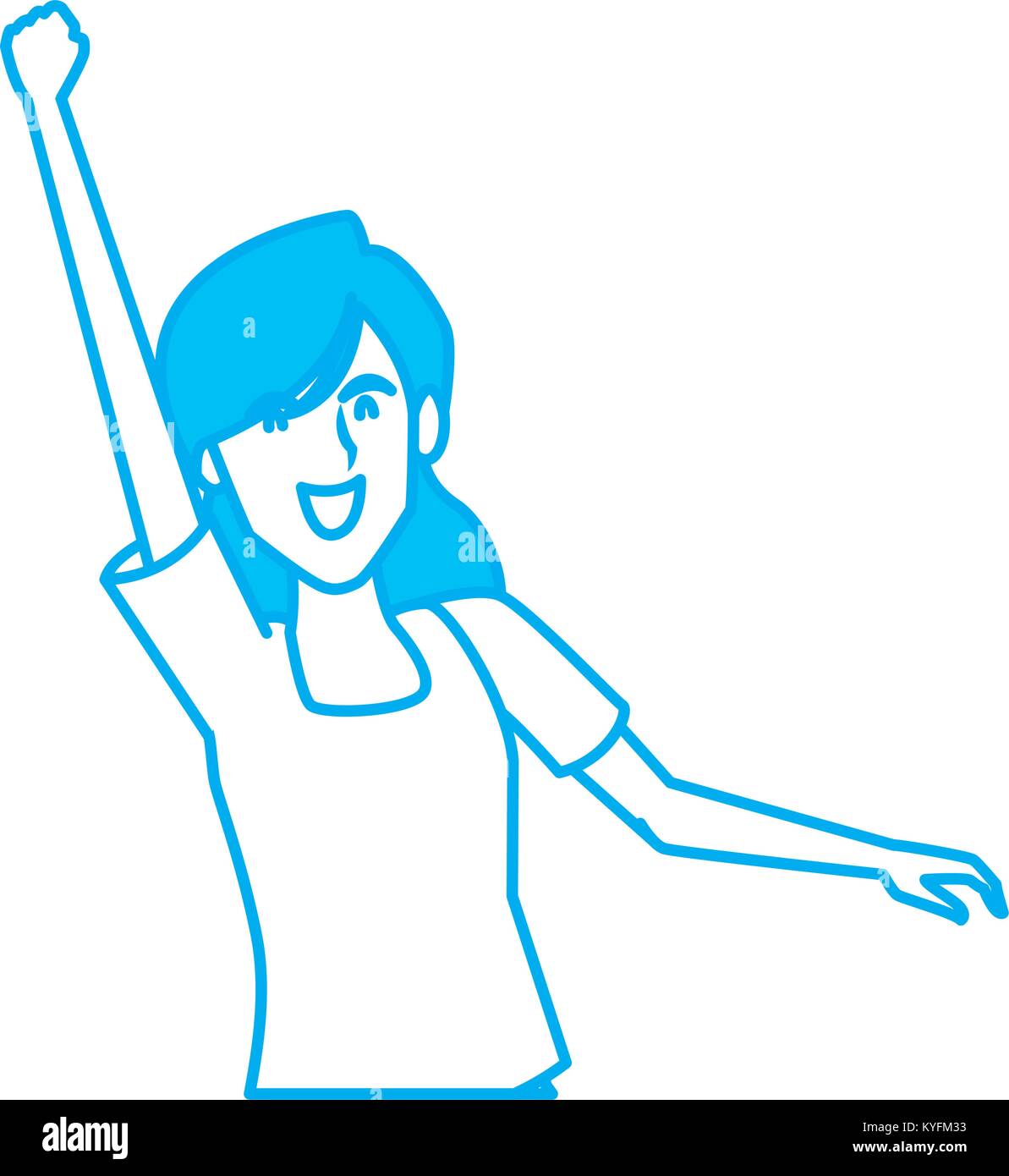 Woman happy cartoon Stock Vector Image & Art - Alamy